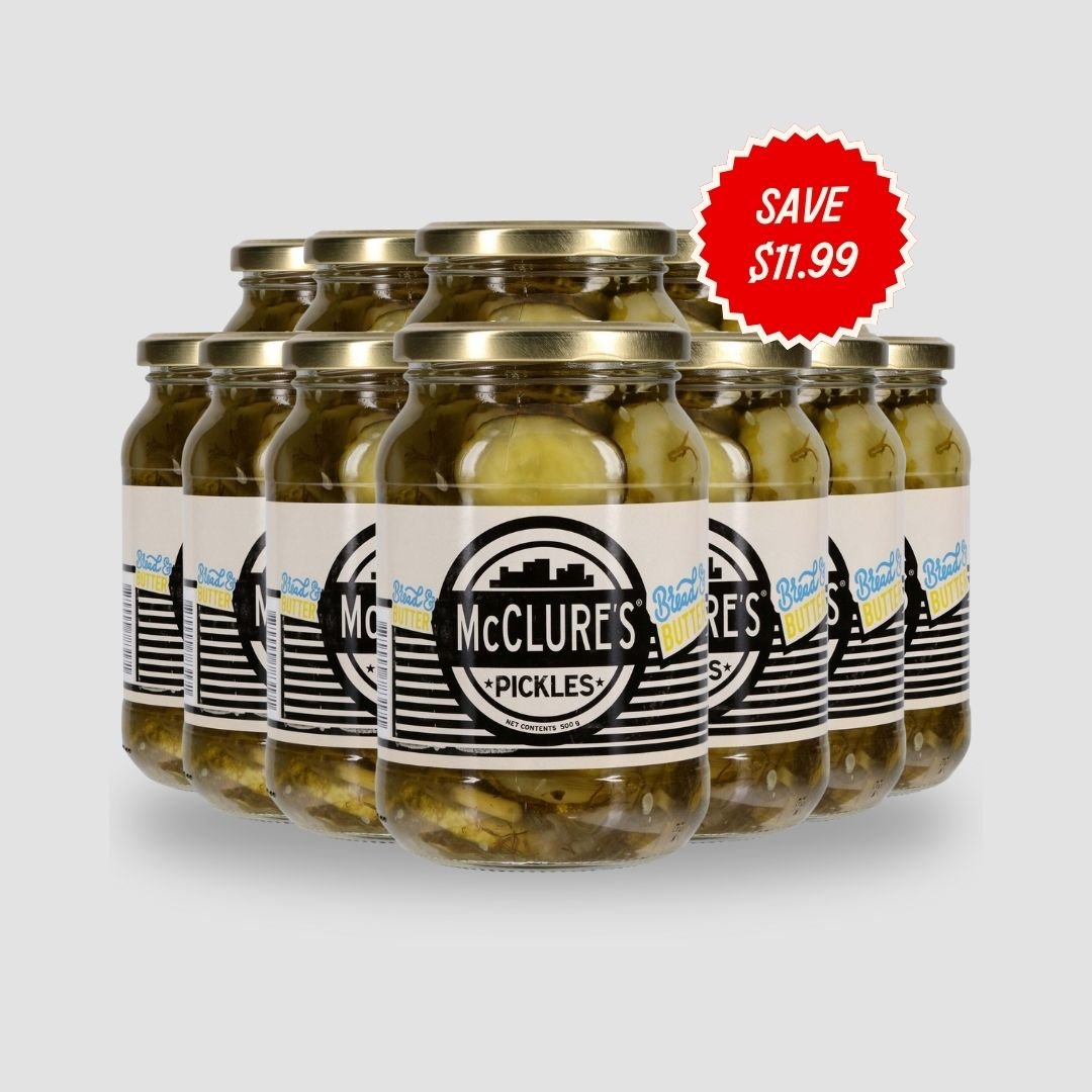 McClure's Bread & Butter Crinkle Cut Pickles, 500g Jar | Cook & Nelson