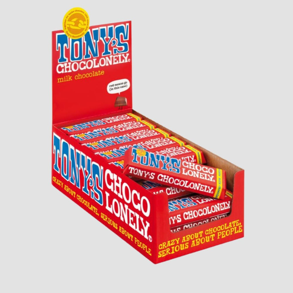 Tony's Chocolonely Milk Chocolate, 35 Bar Pack | Cook & Nelson