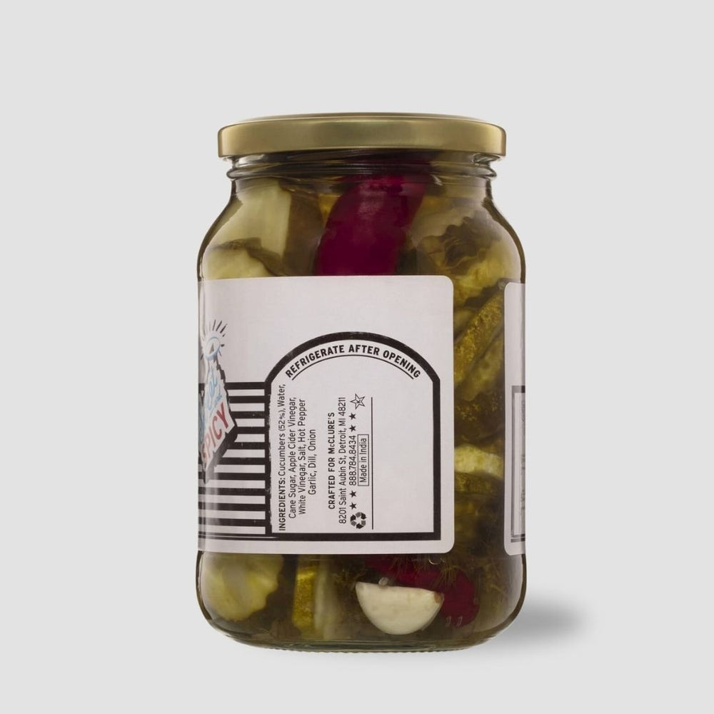 McClure's Sweet & Spicy Crinkle Cut Pickles, 500g Jar | Cook & Nelson